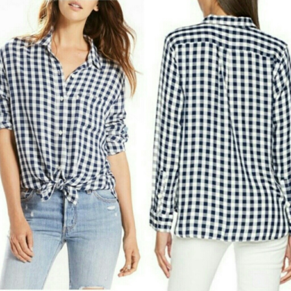 Levi's Blue Plaid Button Down Shirt - Gem